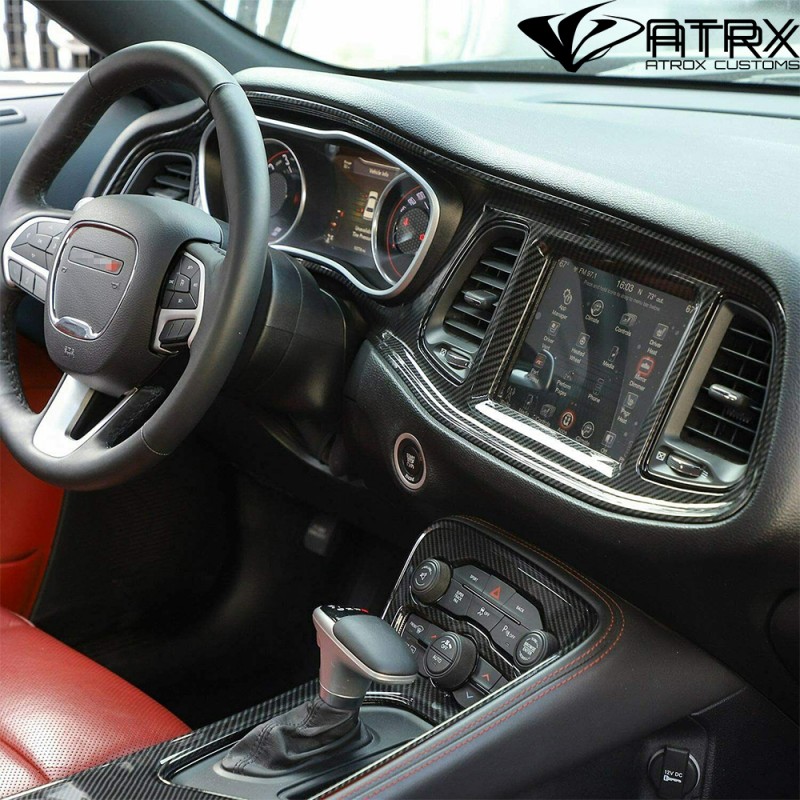Kit Interior Fibra Carbono Tablero Dodge Challenger 2015 - 2022